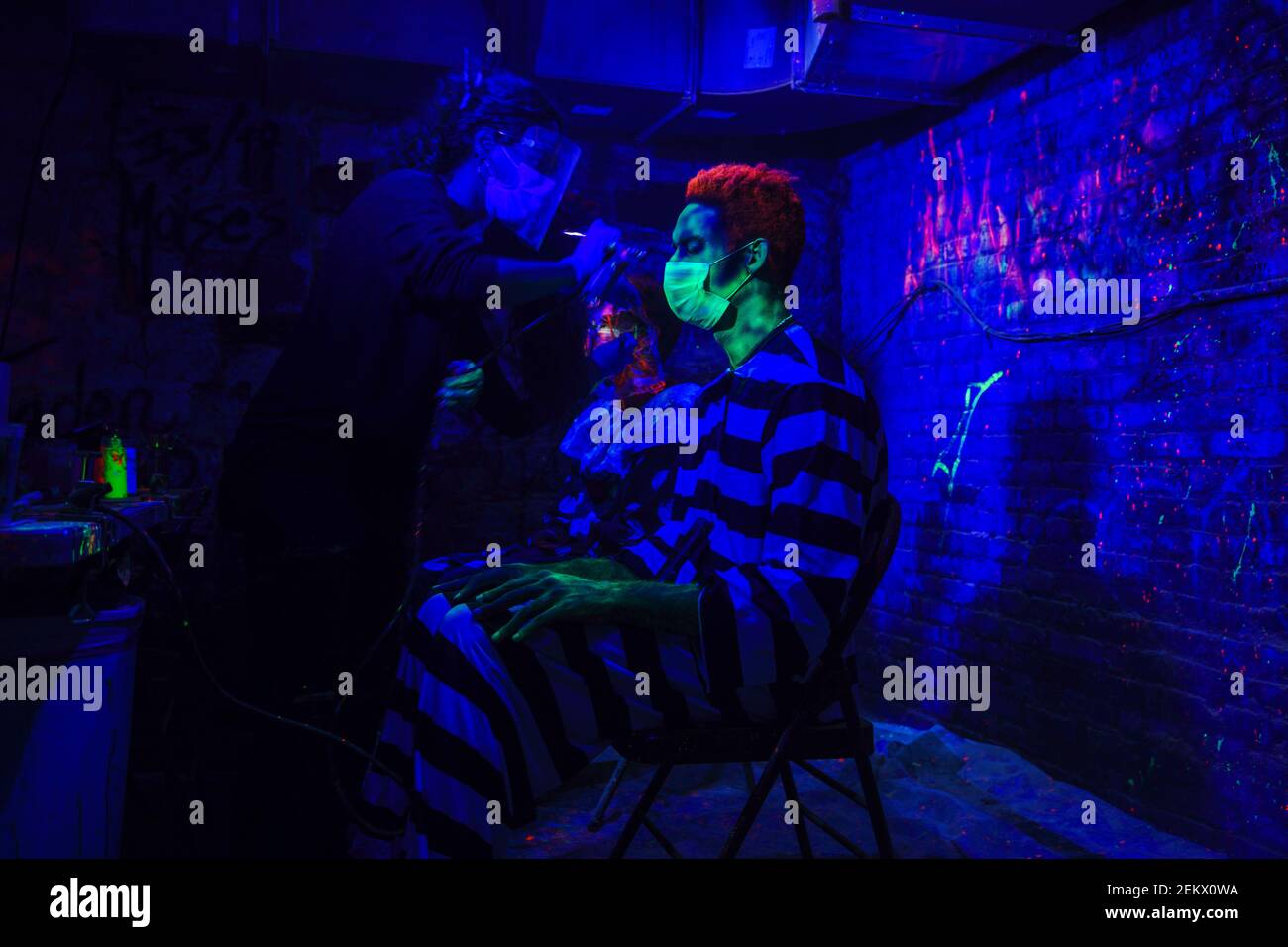 Joshua â€˜Zekeâ€™ Thomas prepares for his gig at Blood Manor Haunted ...