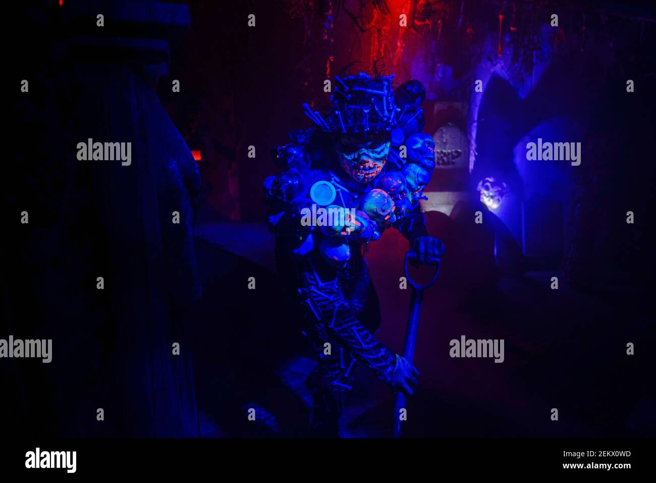Costumed character poses for the camera at Blood Manor Haunted ...