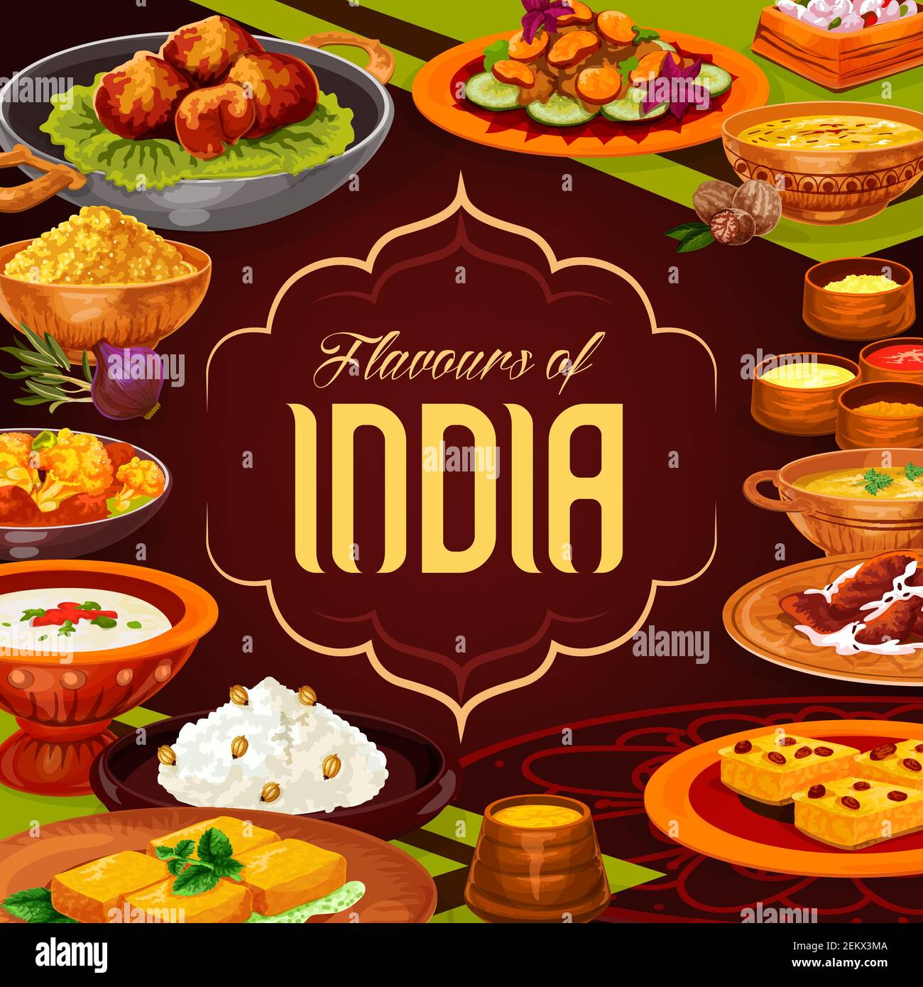 Indian vegetable samosa Stock Vector Images - Alamy