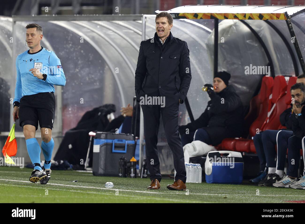 ALKMAAR , 29-10-2020 , AFAS Stadion , Dutch football , Europa League , season 2020 / 2021. HNK ...