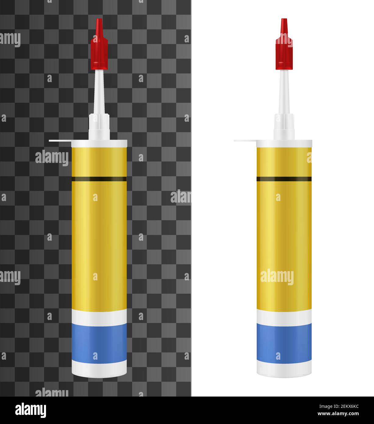 Construction foam in metal bottle isolated on white and transparent ...