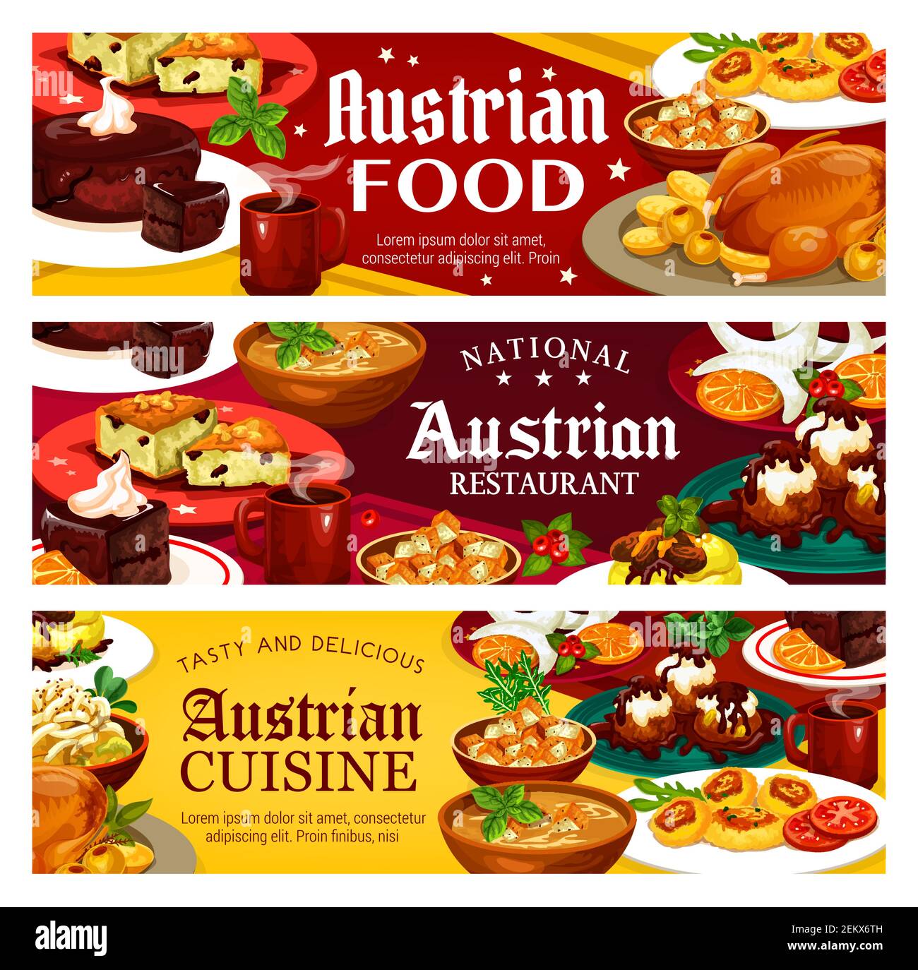 Cafe sacher austria Stock Vector Images - Alamy