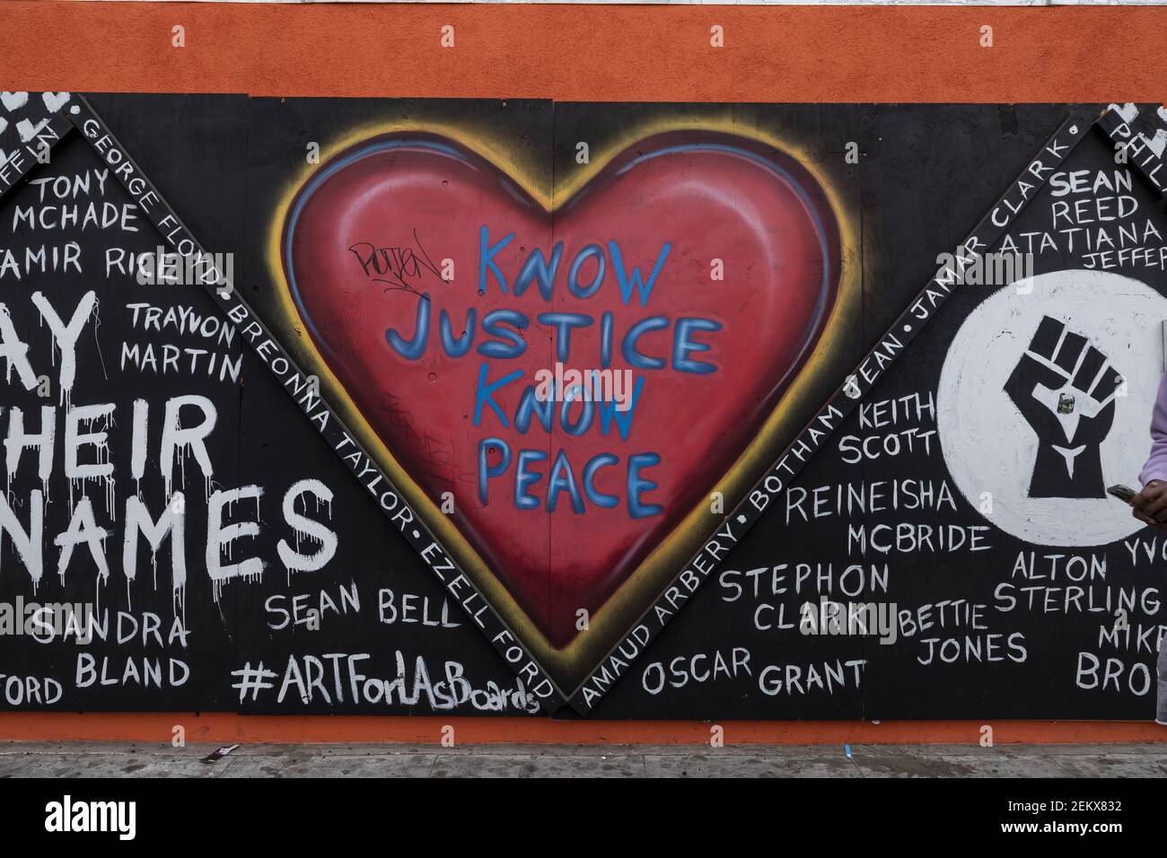 Los Angeles street artist get political with posters and paint. Various ...