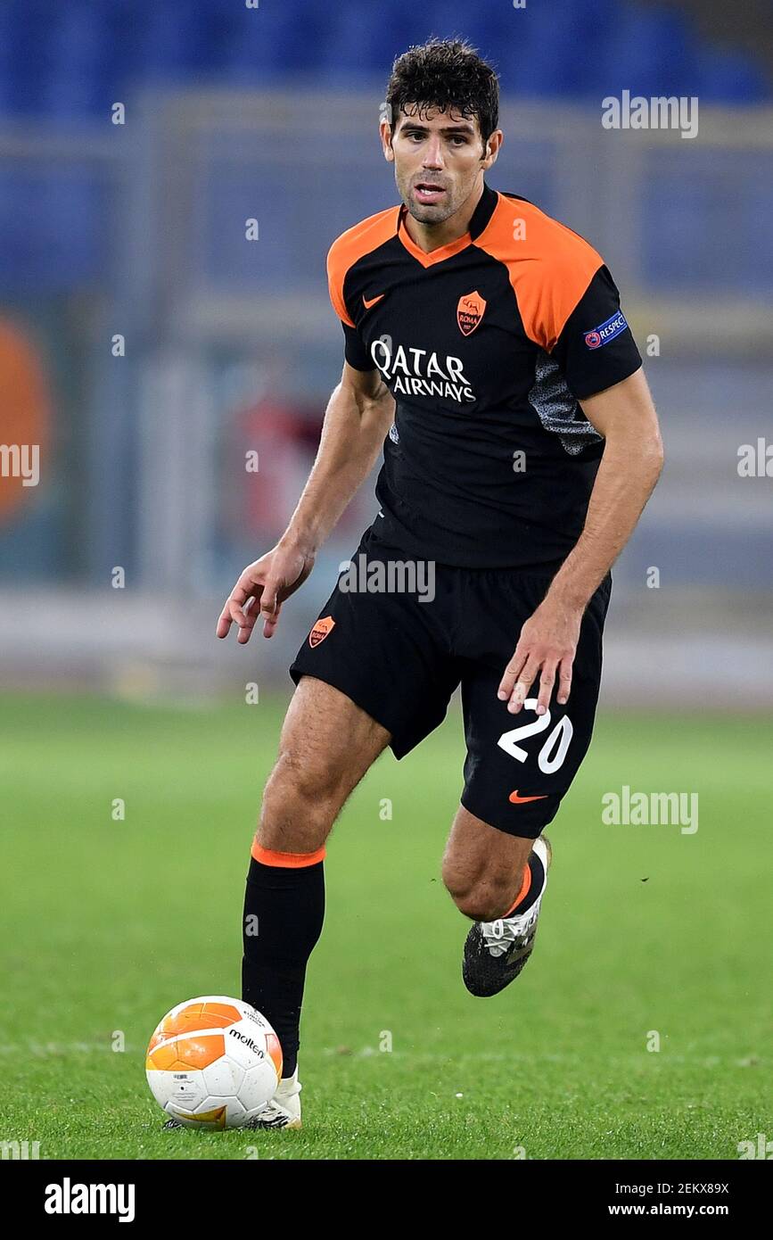 Federico Fazio of AS Roma in action during the Europa League Group ...