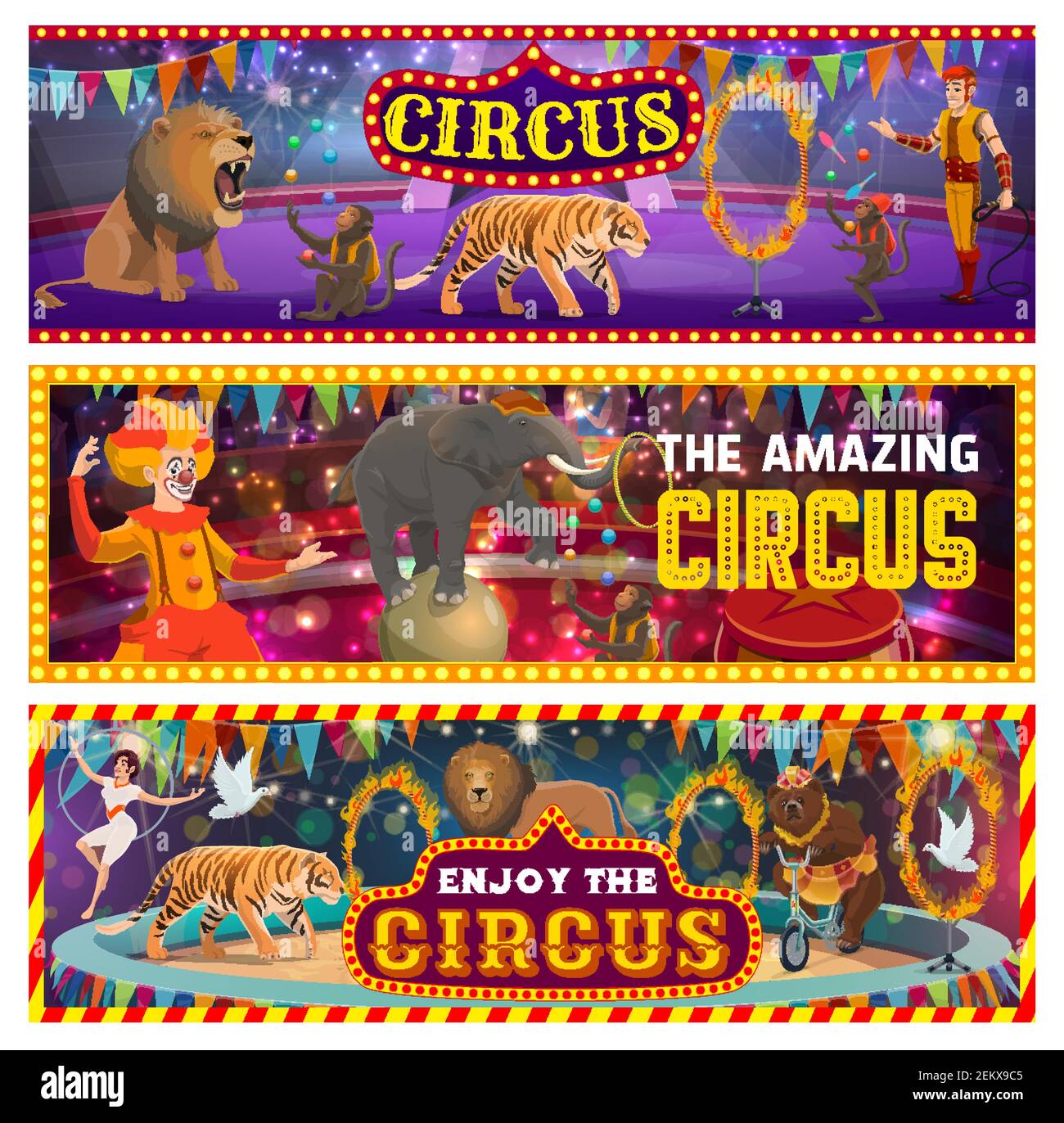 Circus show tiger tamer hi-res stock photography and images - Alamy