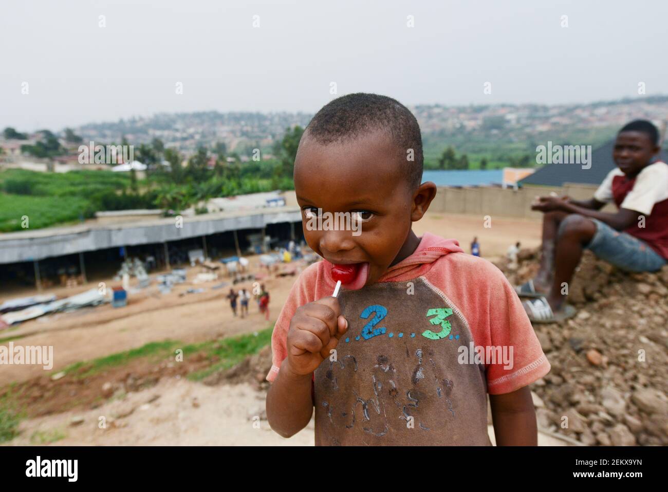 Rwandan children in their village Stock Photo - Alamy