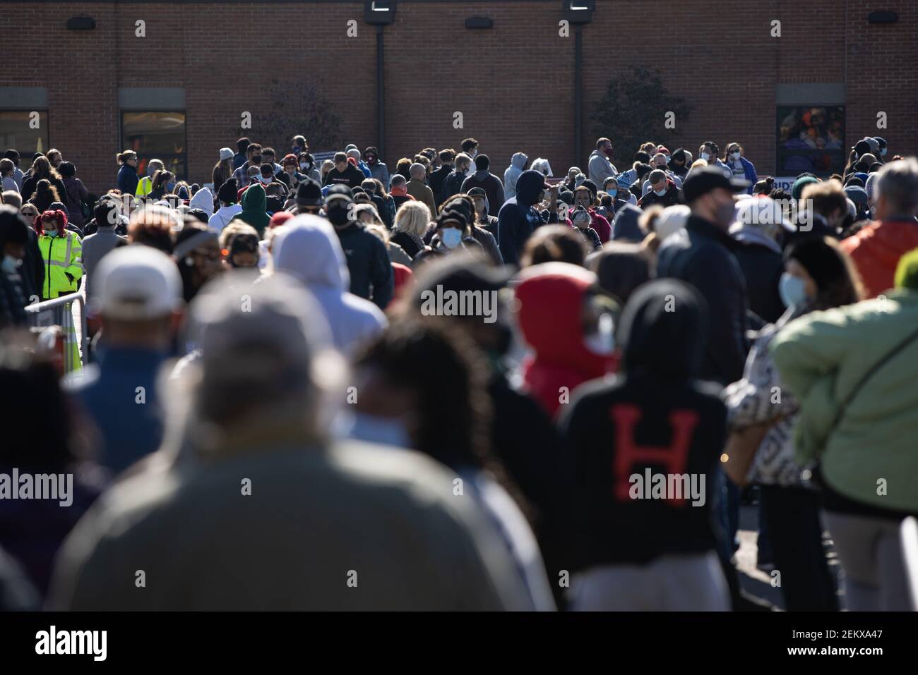 Early voting draws large crowds outside St Lukeâ€™s United Methodist ...