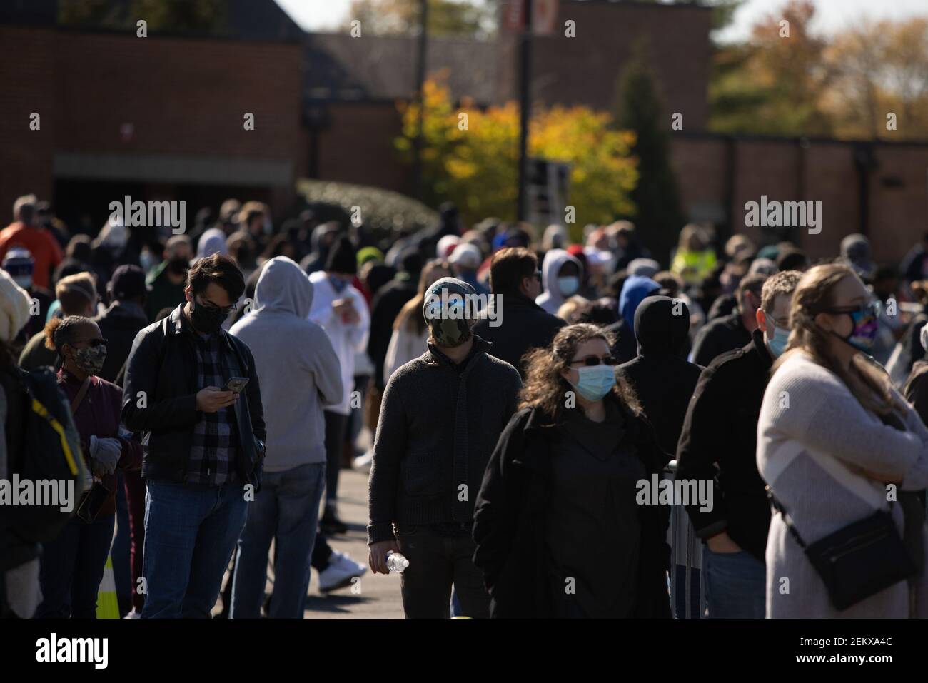 Early voting draws large crowds outside St Lukeâ€™s United Methodist ...