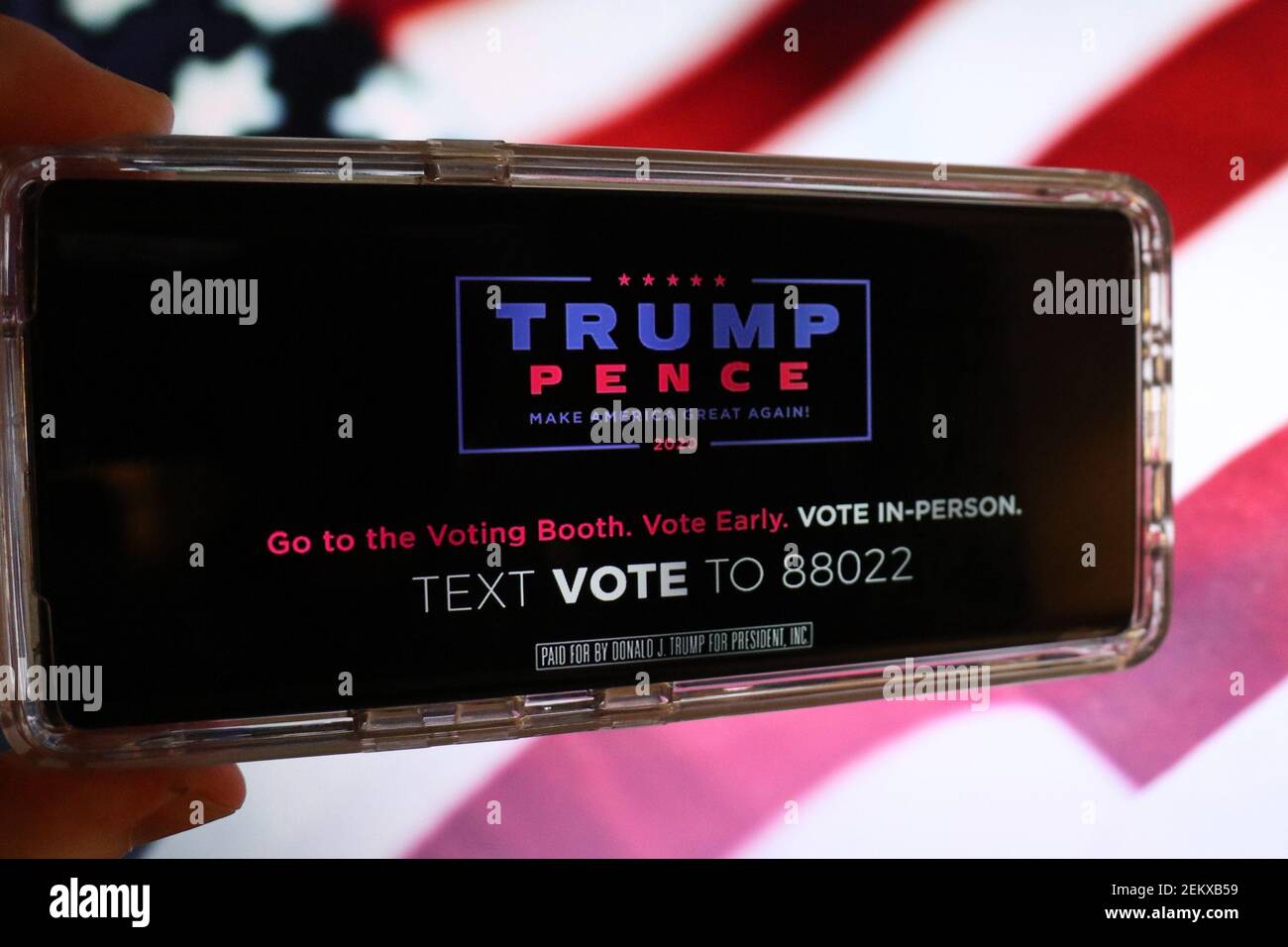 In this photo illustration a screen on a video hosted on President ...