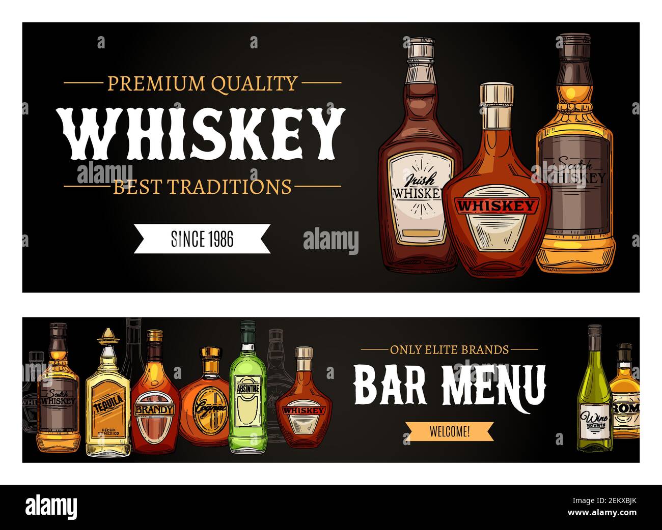 Brands of whisky Stock Vector Images - Alamy