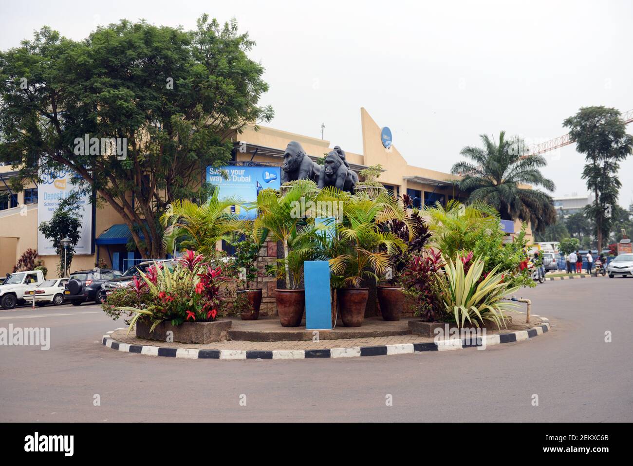 Statue of Gorillas roundabout in central Kigali, Rwanda Stock Photo - Alamy