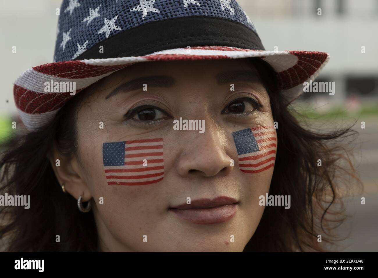 Trump supporters rally in the city of Beverly Hills. The marched up and ...
