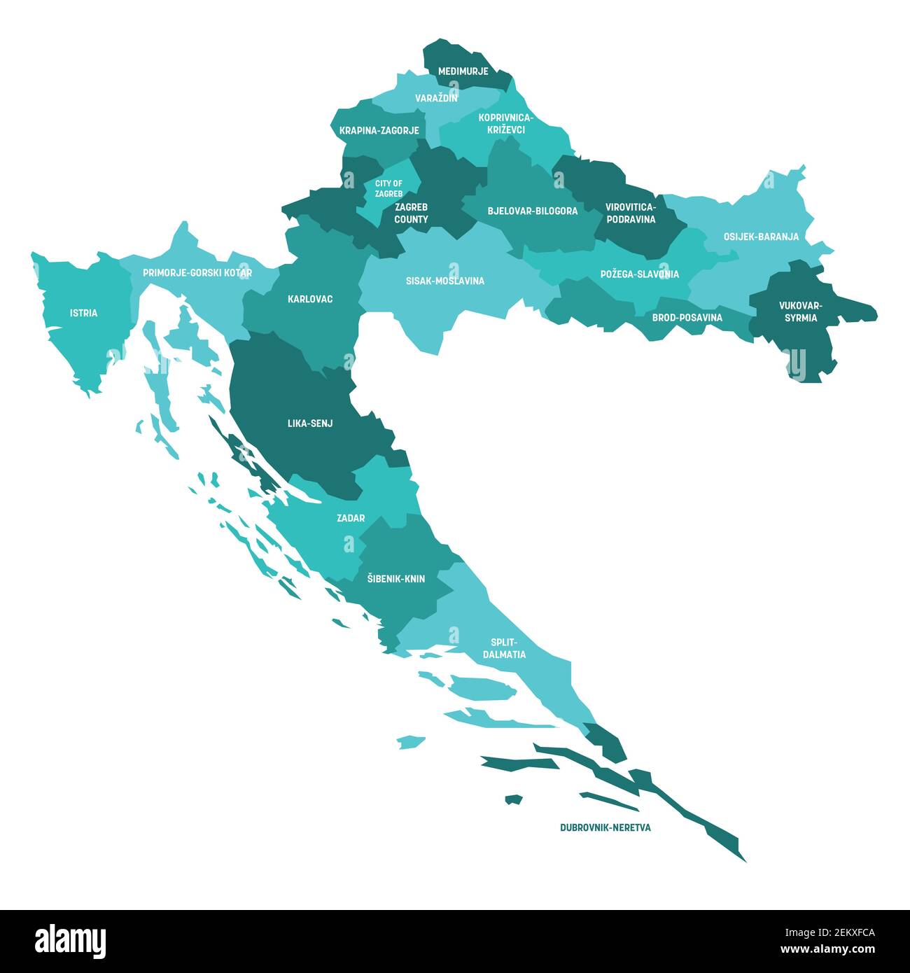 Croatia map hi-res stock photography and images - Alamy