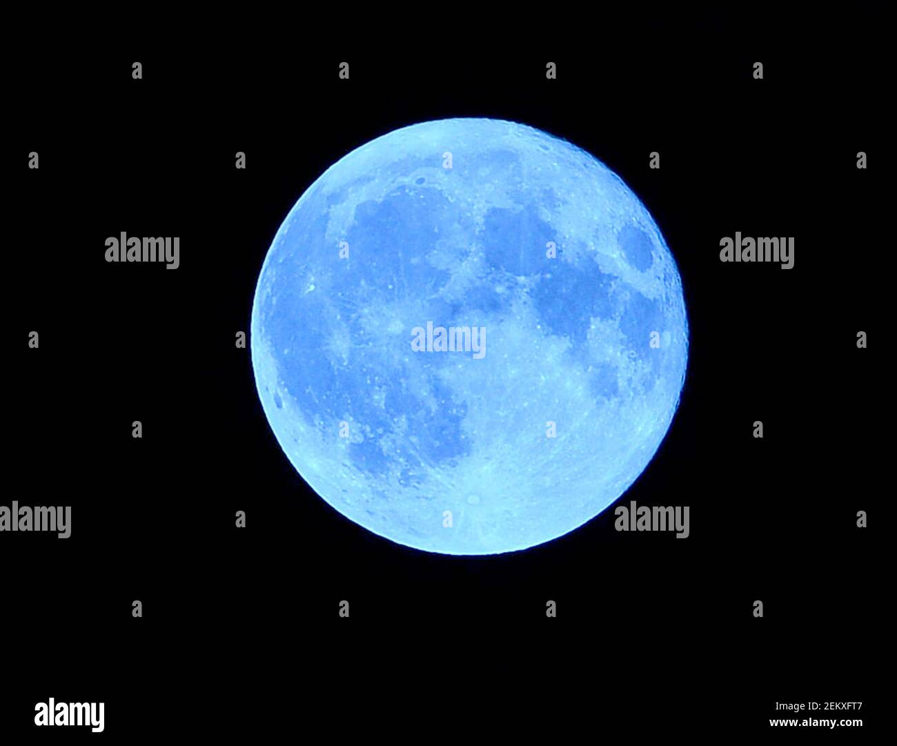 MIRAMAR, FLORIDA - OCTORBER 31: View of The Halloween full moon, also ...