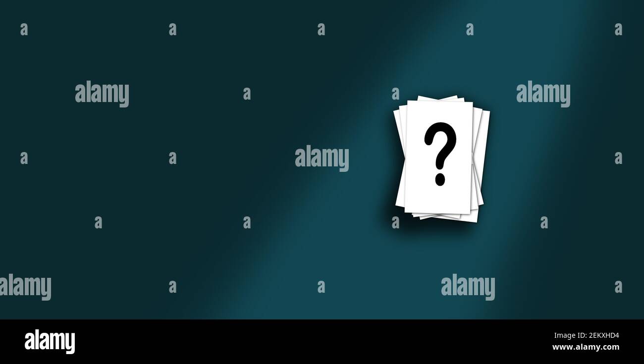 Question mark in light. conceptual business idea. dark blue background ...