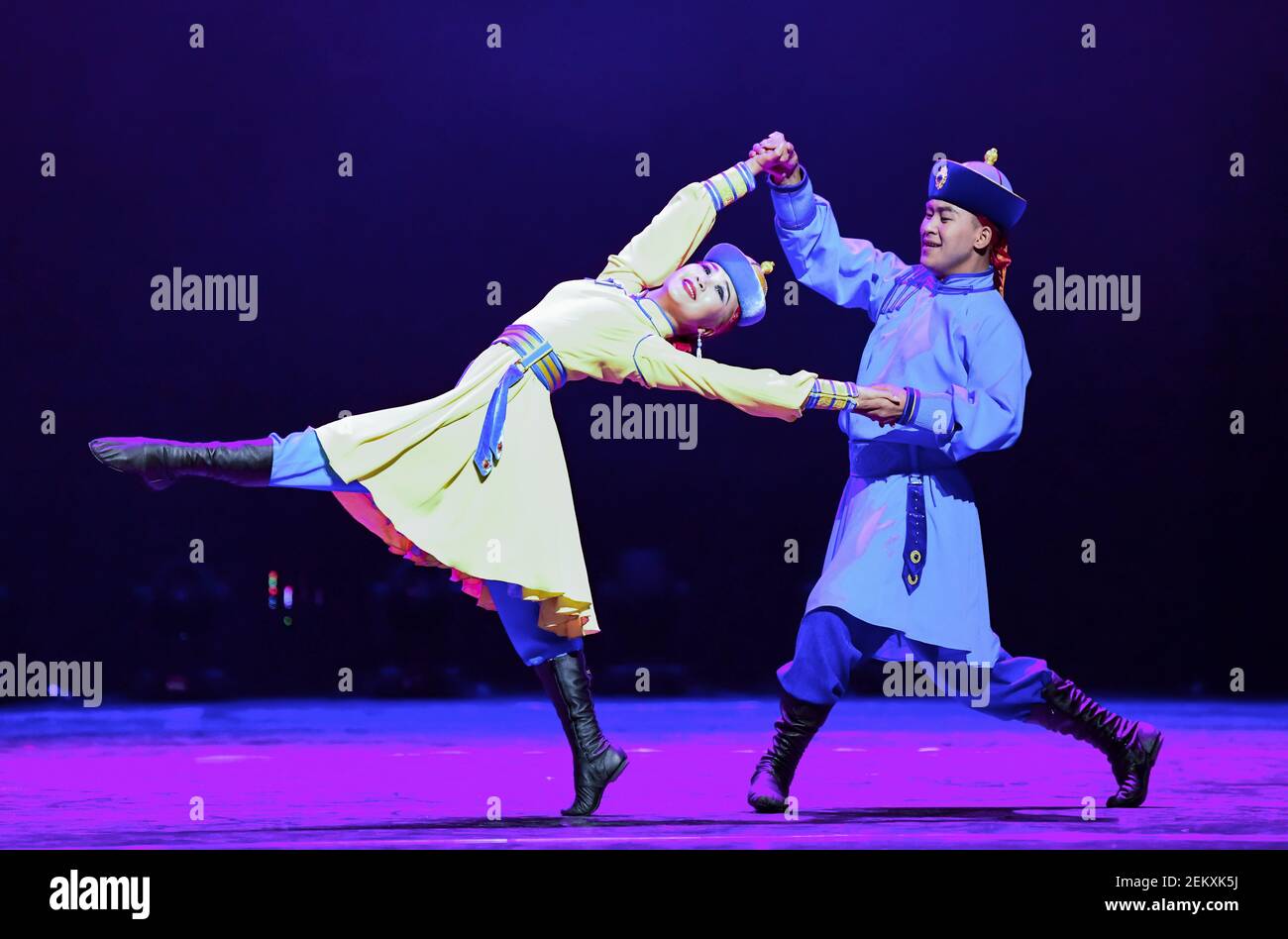 HOHHOT, CHINA - NOVEMBER 1, 2020 - Performers perform group dance in ...