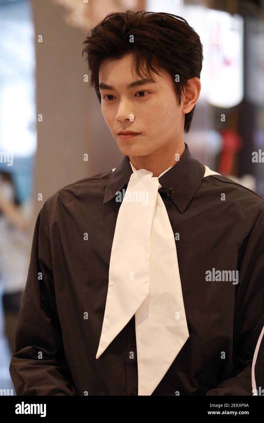 Chinese actor Ryan Ding Yuxi attends an activity in Guangzhou, south ...