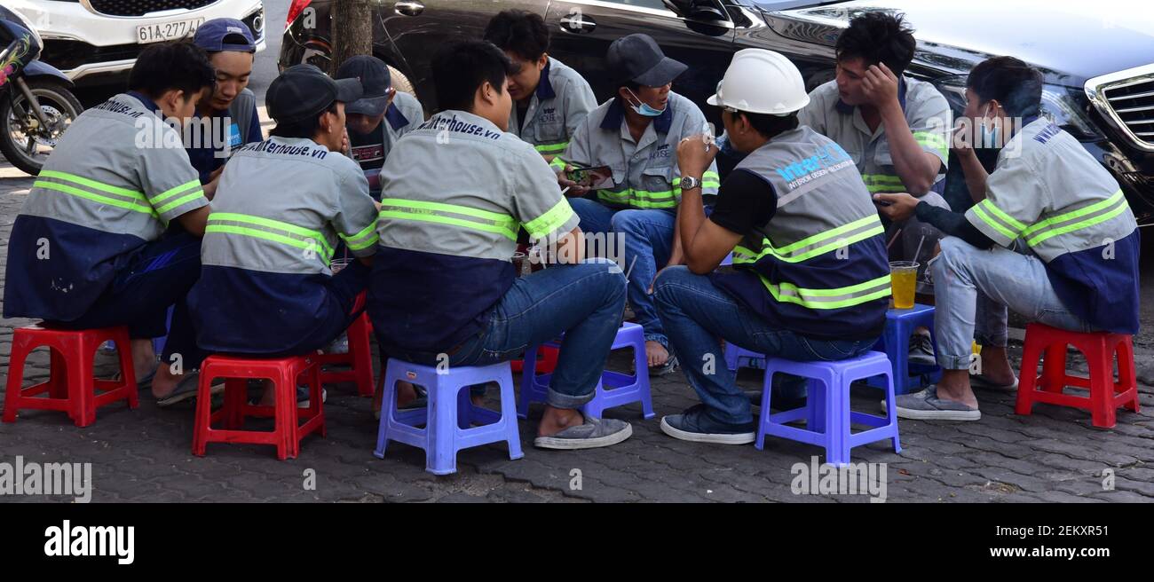 Saigon Team Work Stock Photo - Alamy