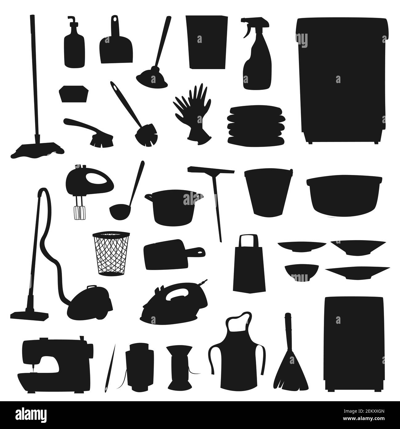 Cleaning Supplies Silhouette