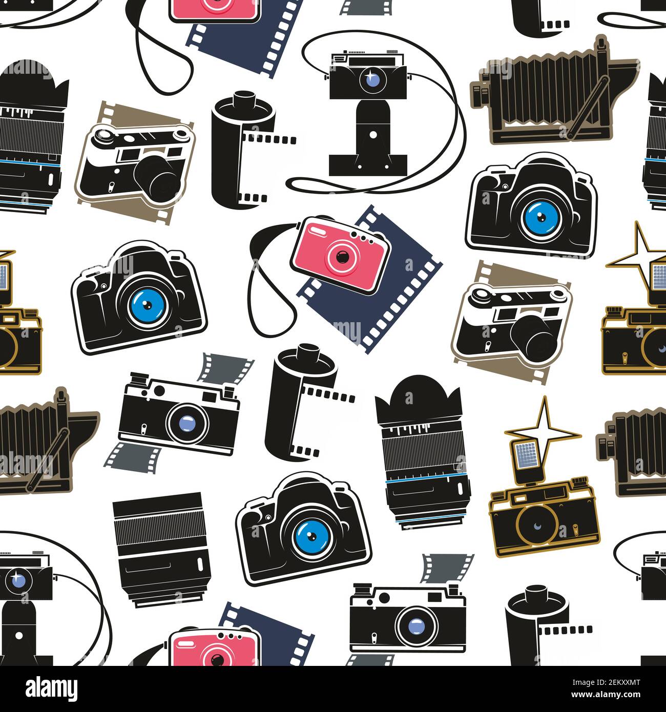 Old school cameras Stock Vector Images - Alamy