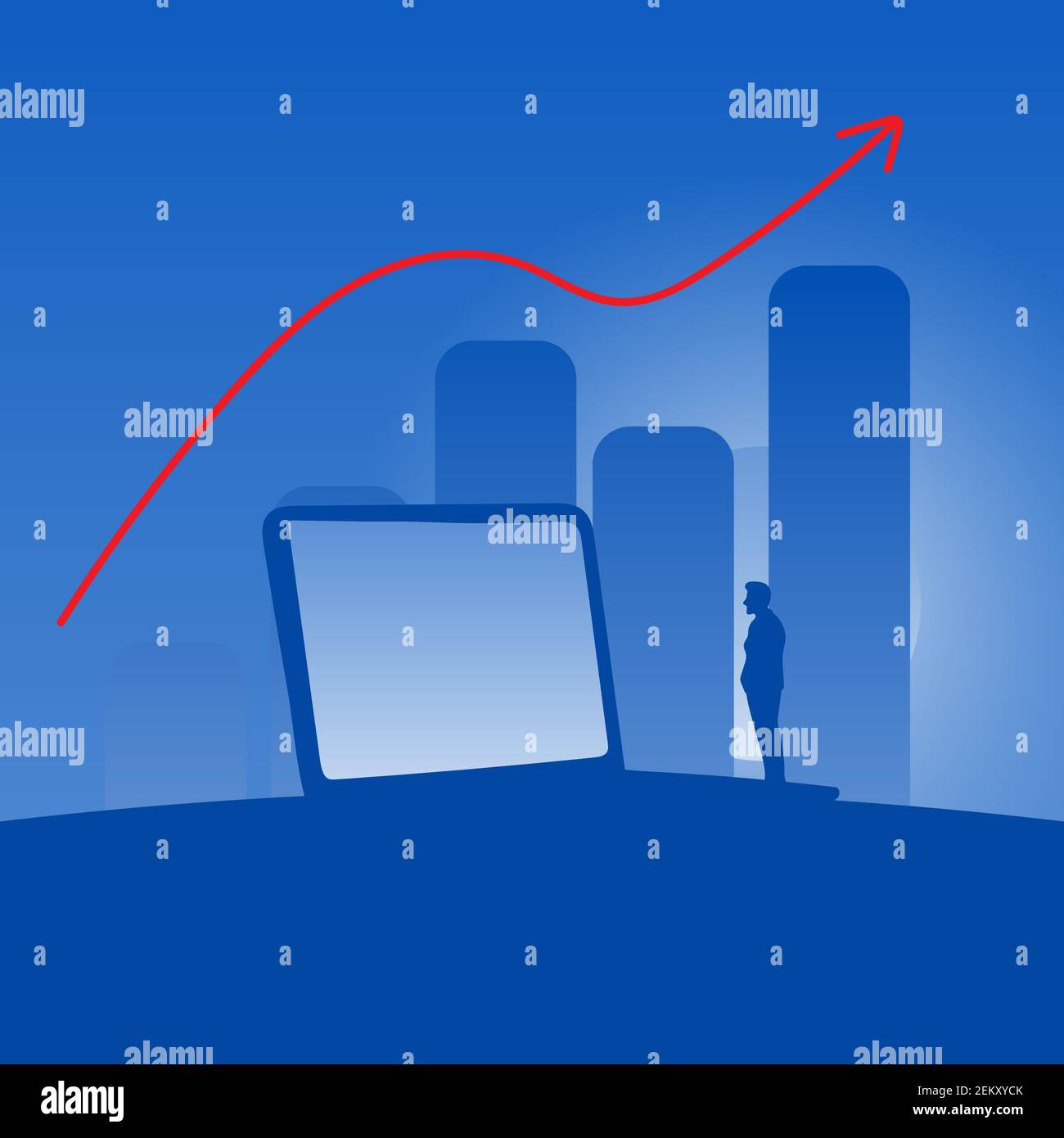 Graph increase report blank Stock Vector Images - Alamy