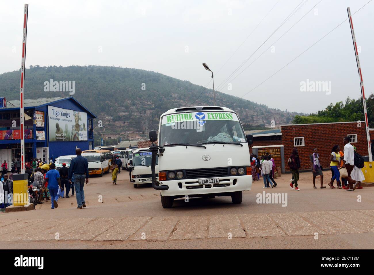 Kigali's central bus station in Rwanda Stock Photo - Alamy