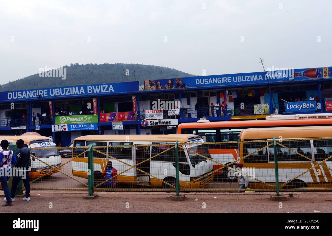 Kigali's central bus station in Rwanda Stock Photo - Alamy