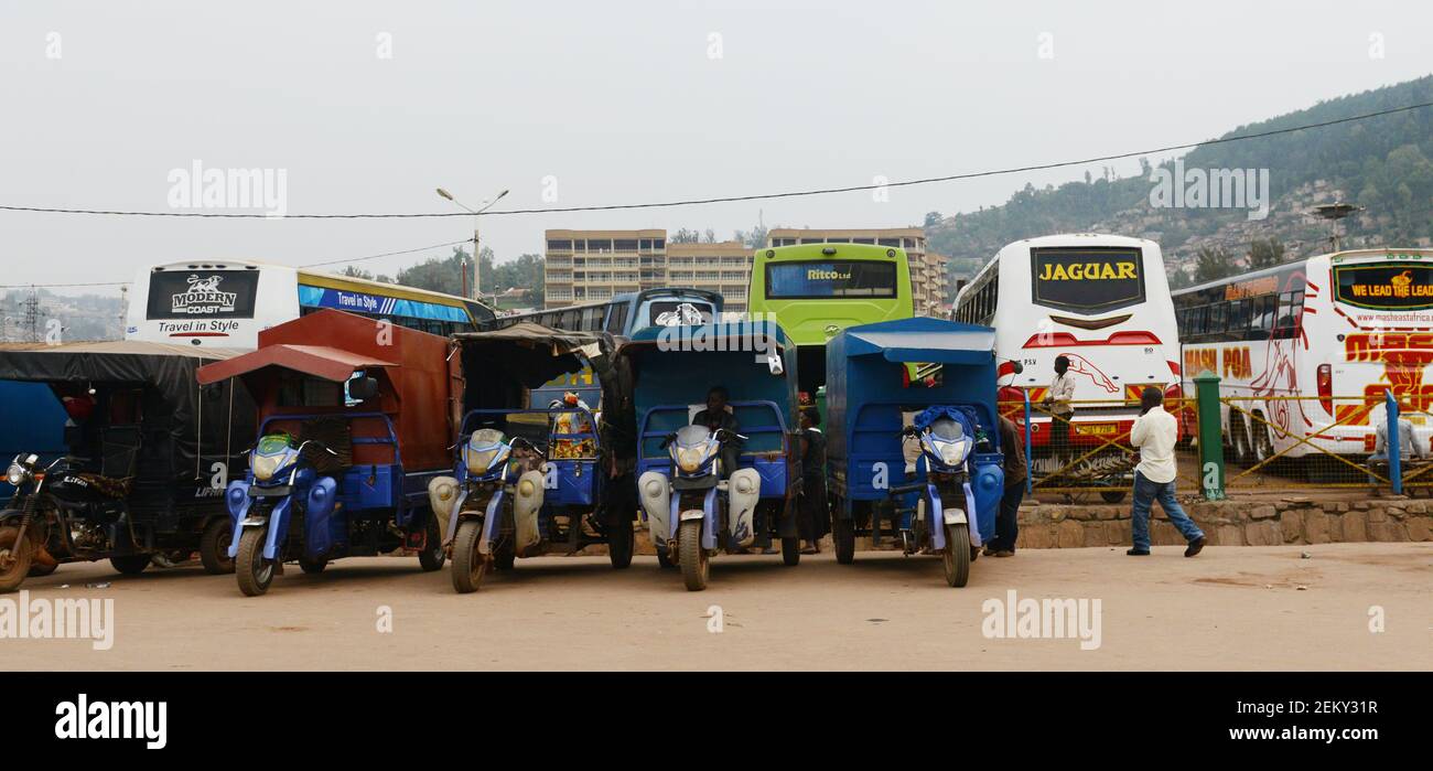 Kigali's central bus station in Rwanda Stock Photo - Alamy