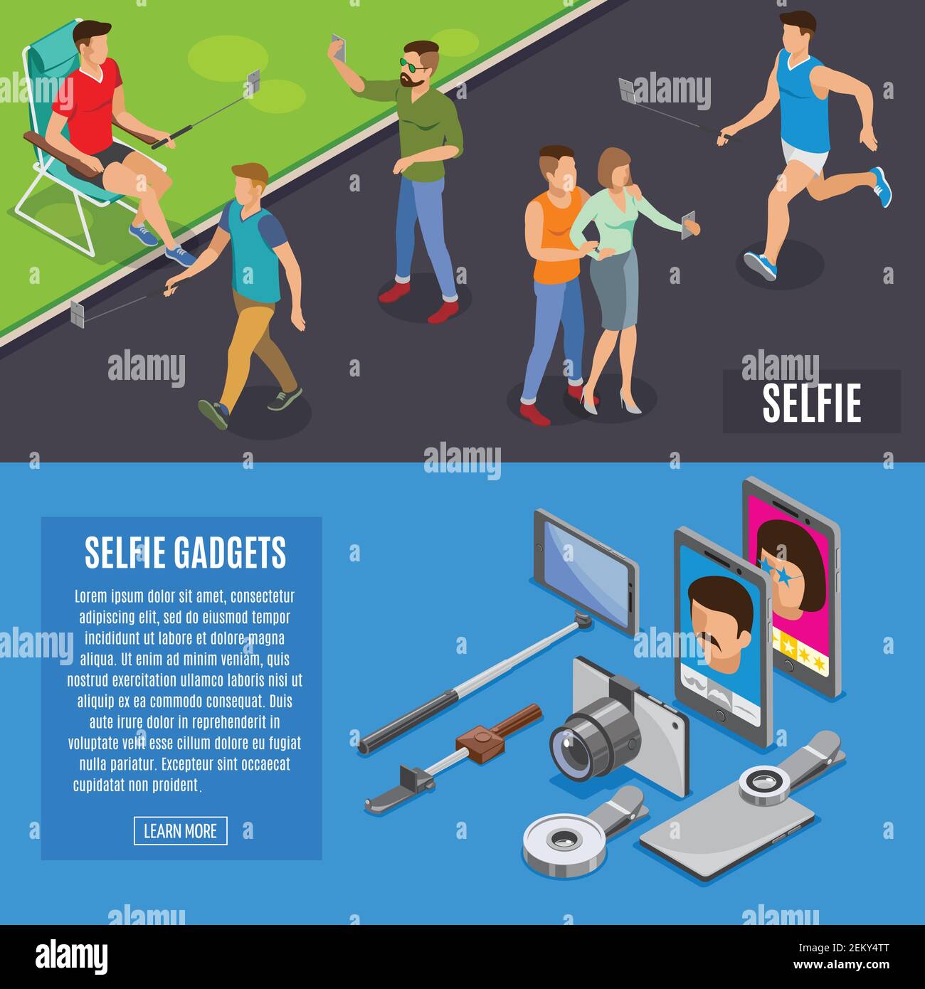 Shooting self picture Stock Vector Images - Alamy