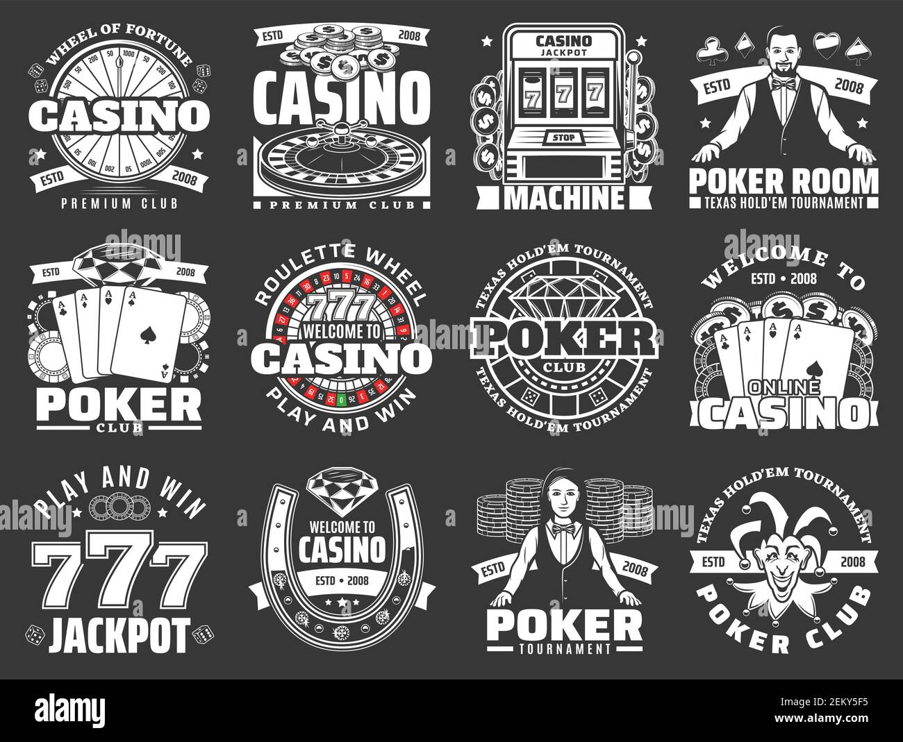 Joker playing card logo hi-res stock photography and images - Alamy