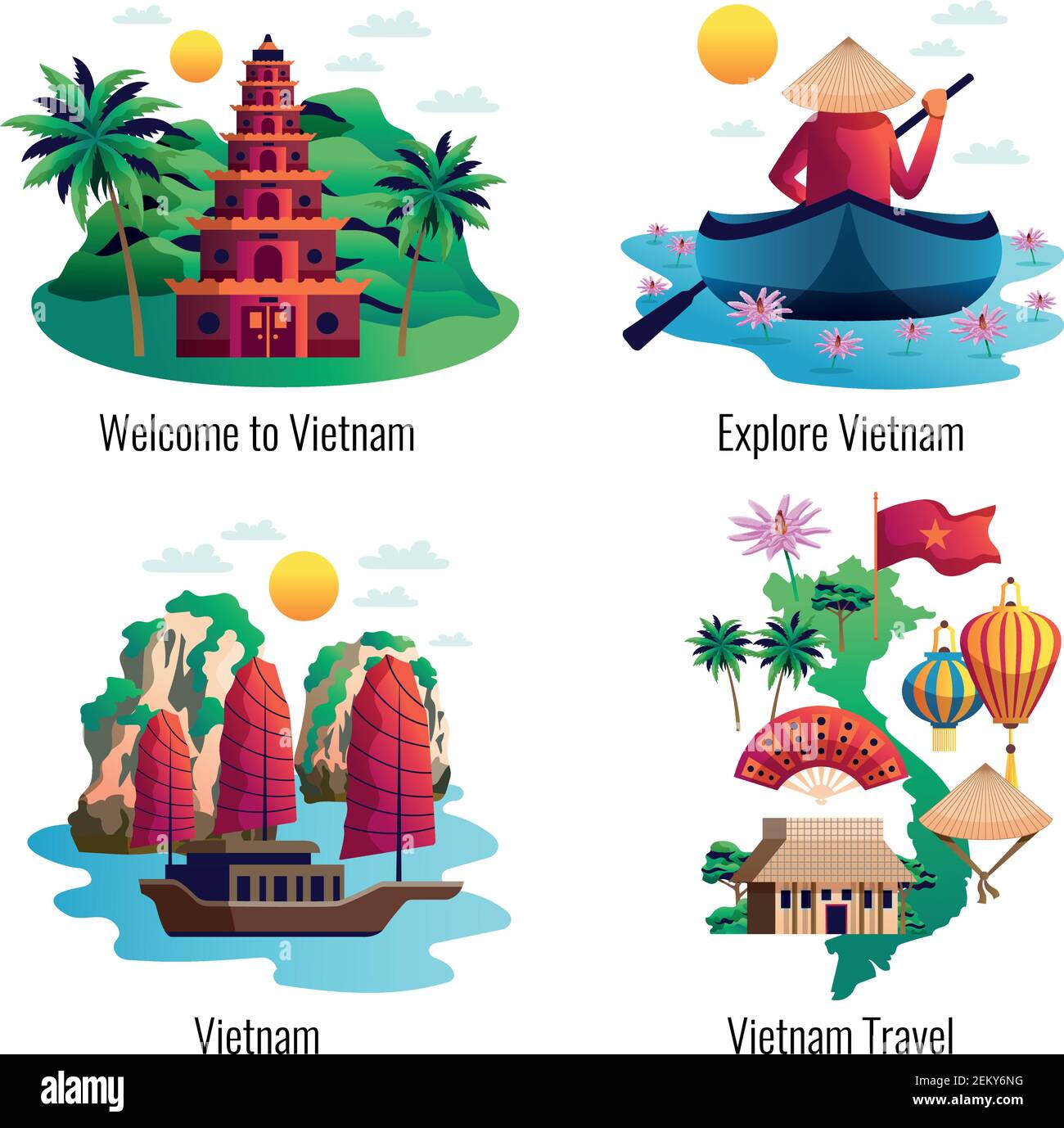 Pagoda dragon vietnam Stock Vector Images - Alamy
