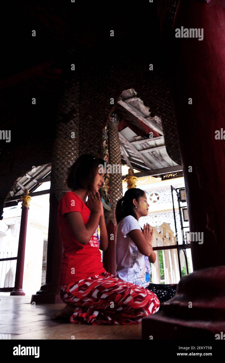 Burma women people and burmese girl respect praying buddha deity angel ...