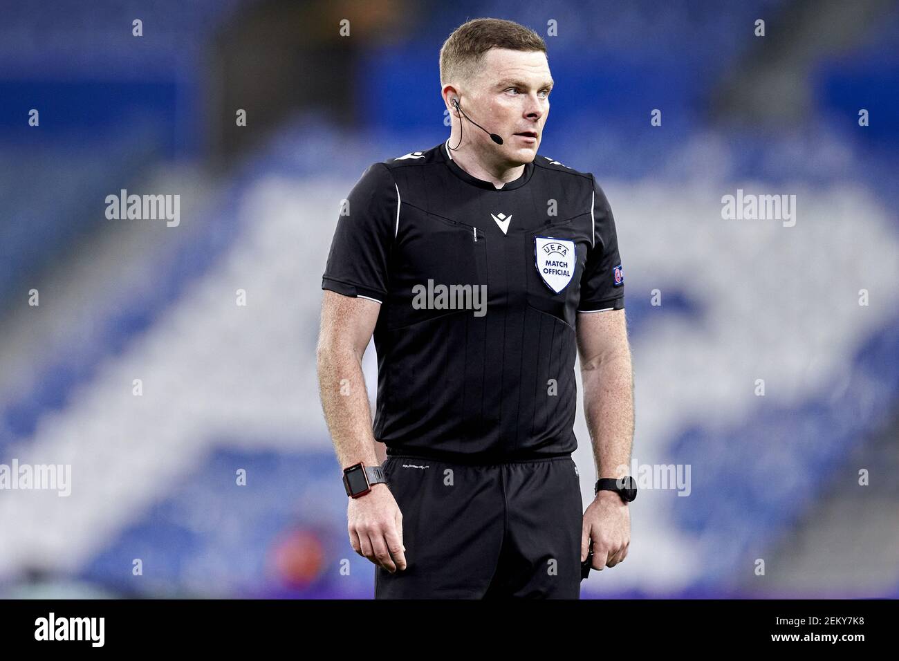 Referee John Beaton during the UEFA Europa League match, Group F ...