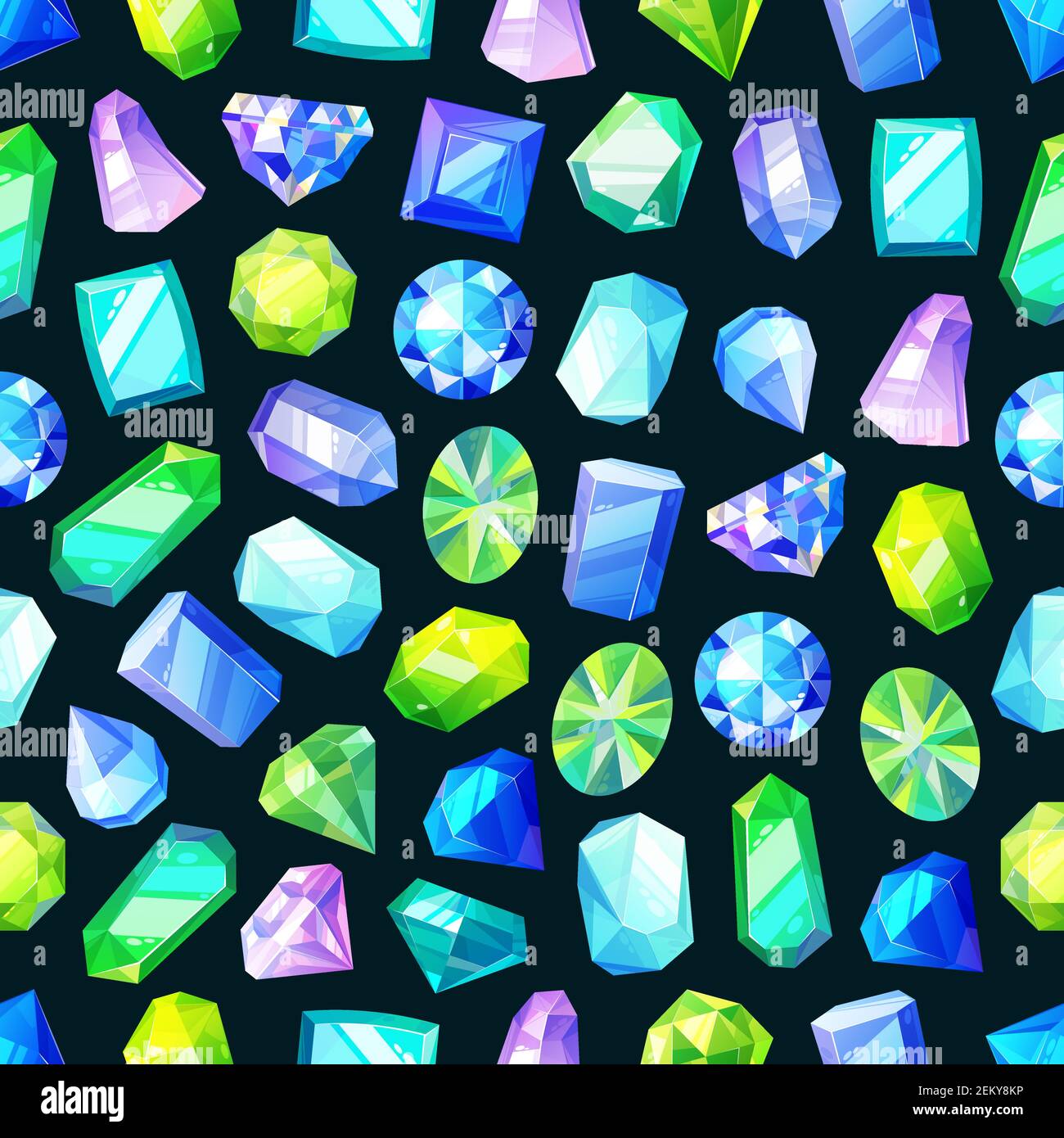 Gemstones, gem jewels, diamonds and jewelry precious stones seamless ...