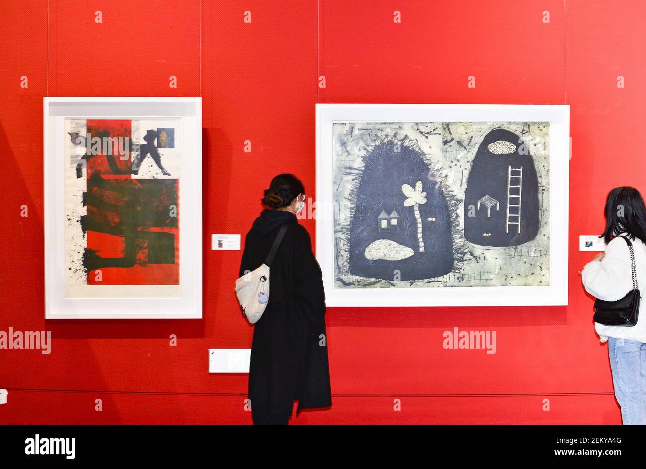 HOHHOT, CHINA - NOVEMBER 6, 2020 - Visitors view prints at the Inner ...