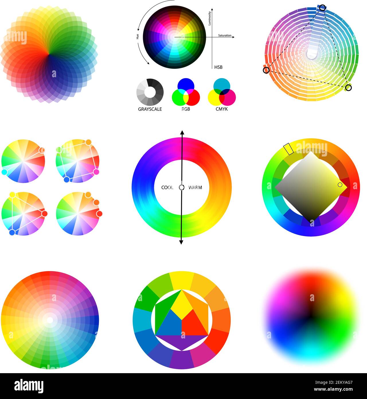 Perfect matching beautiful color gradients and harmonious combinations ...