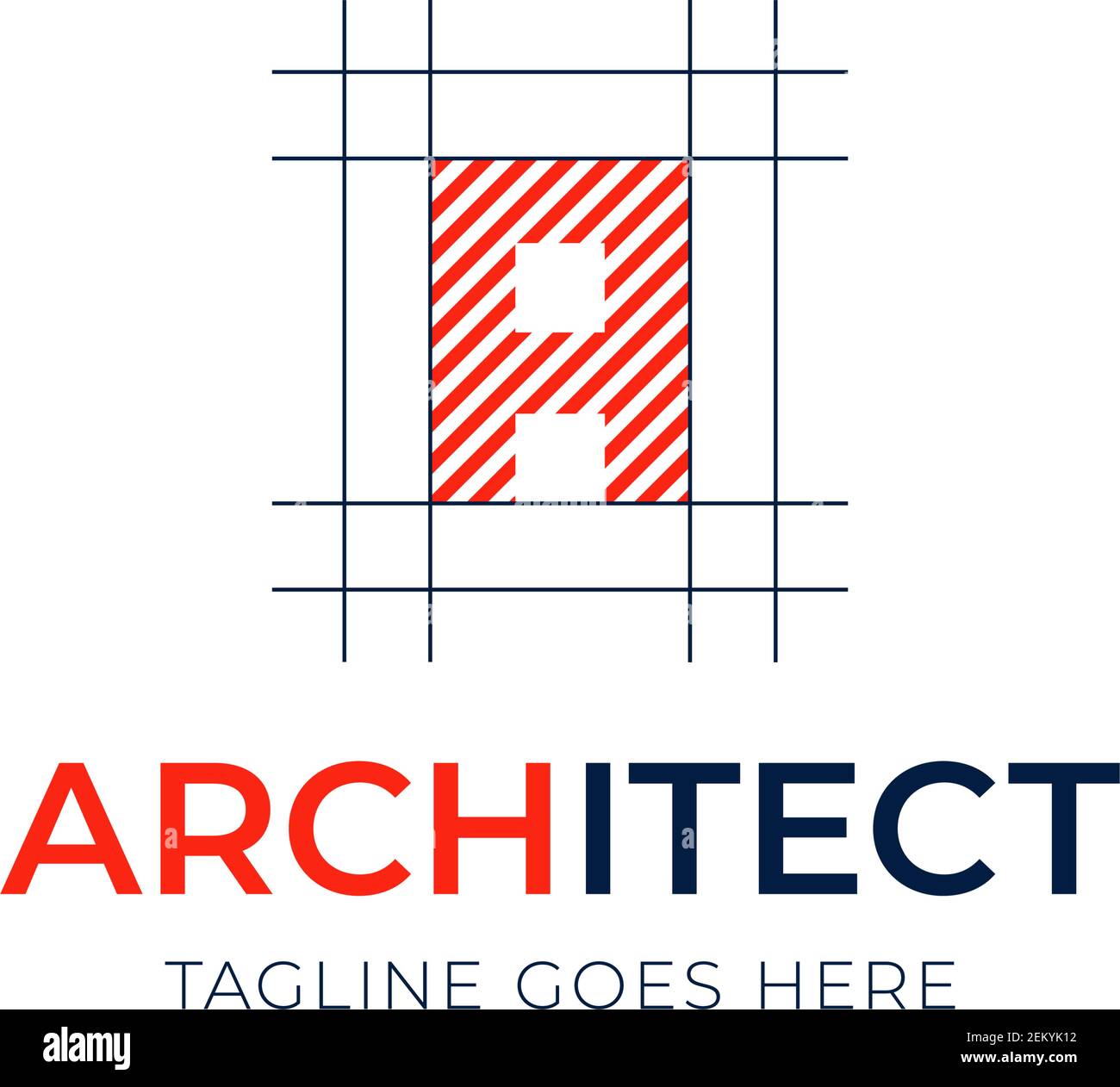 Letter Architecture Style vector Logo Design. Design plan with letter ...