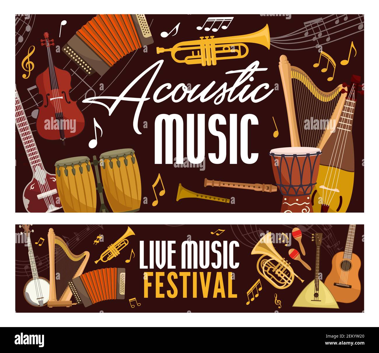 Live music festival poster, classic, jazz and folk band musical ... Live music festival poster, classic, jazz and folk band musical ...
