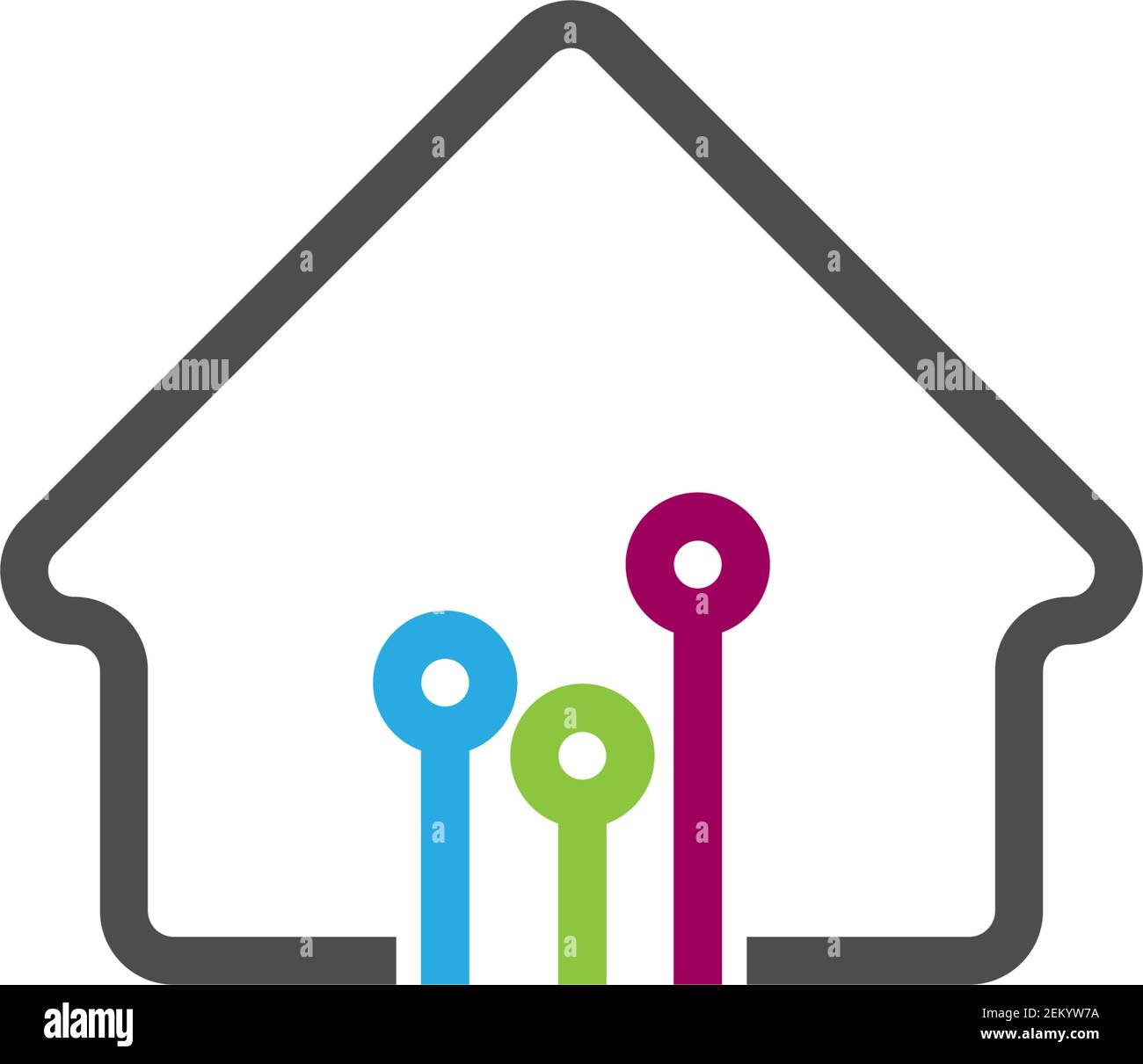 Smart Home logo icon design concept illustration Stock Vector Image ...