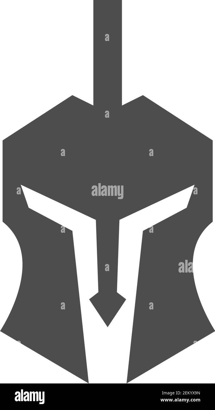 Gladiator Head Logo Spartan Helmet, Gladiator Logo Template Vector