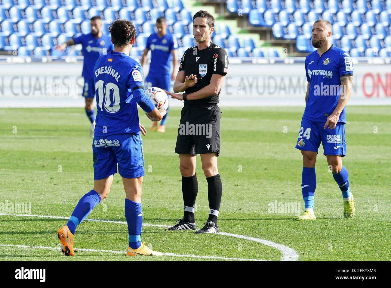 Spanish referee Jose Luis Munuera Montero during La Liga match ...