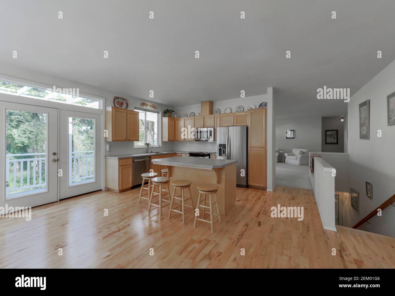 Modern residential kitchen interior Stock Photo - Alamy