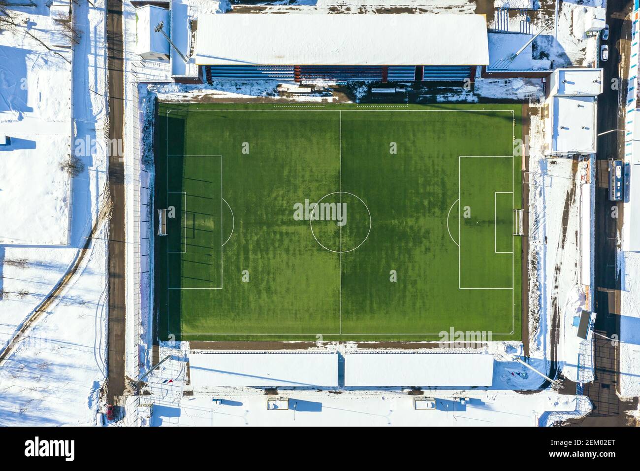 Goal football stadium empty hi-res stock photography and images - Alamy