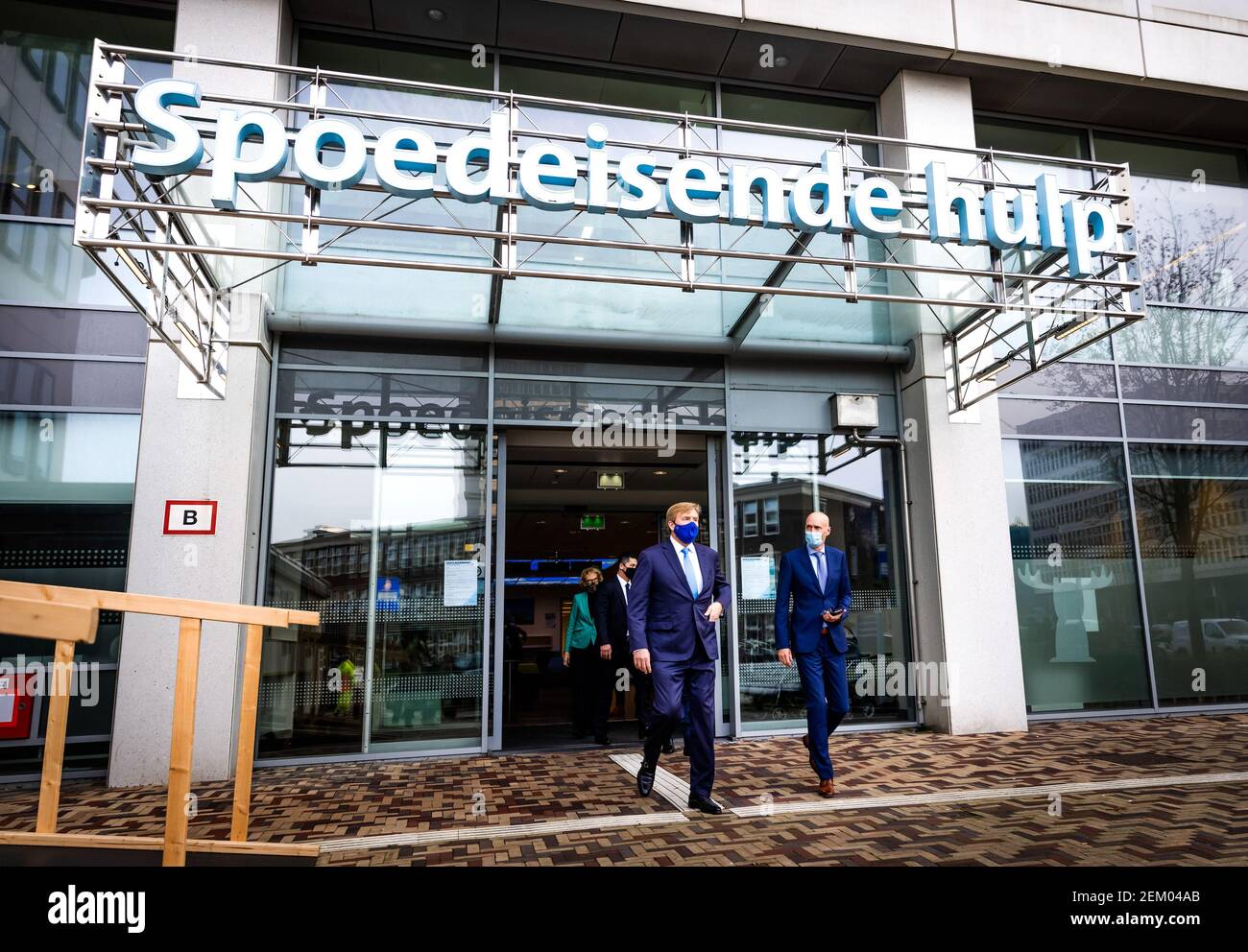 King Willem Alexander during a working visit to the Erasmus Medical ...