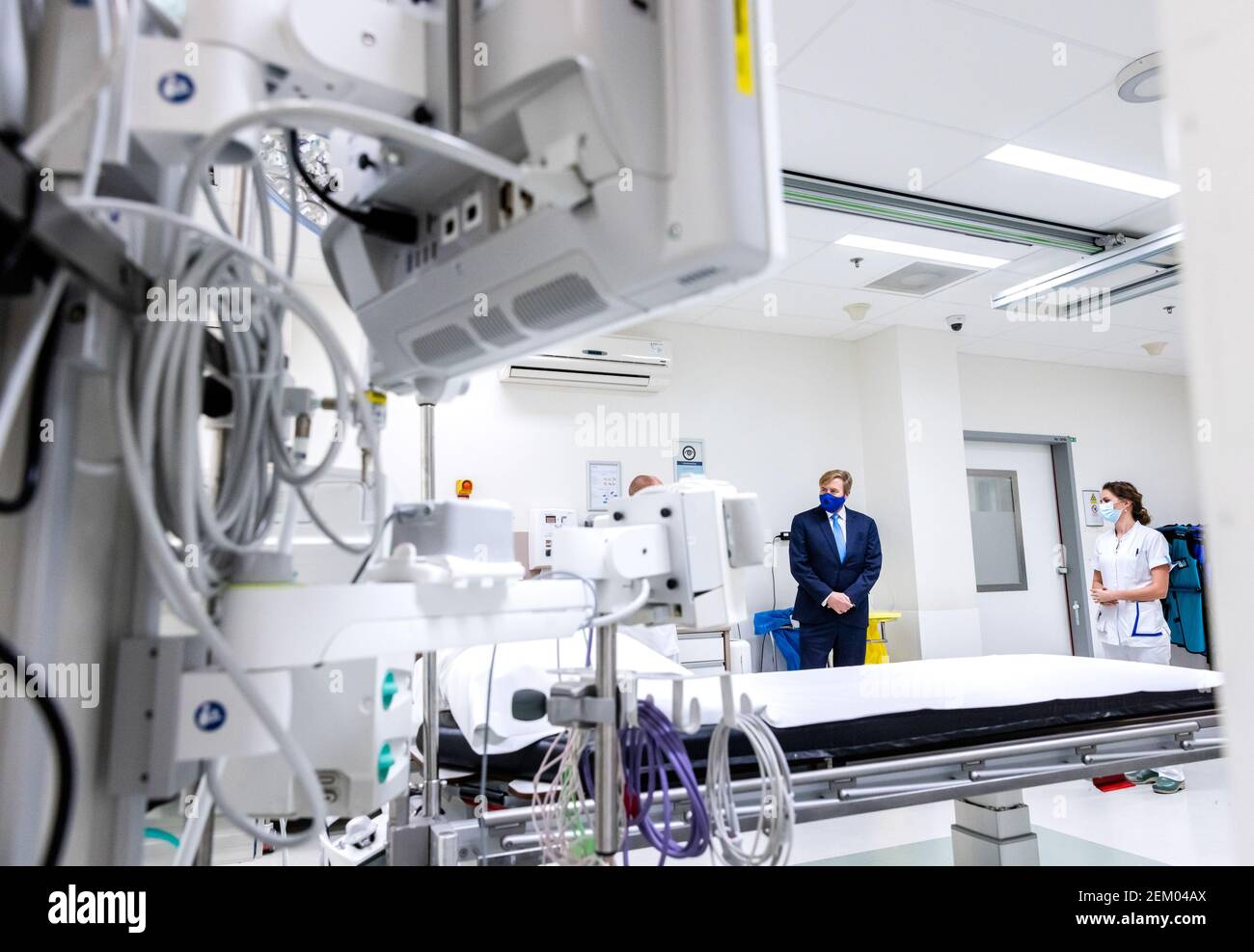 King Willem Alexander during a working visit to the Erasmus Medical ...