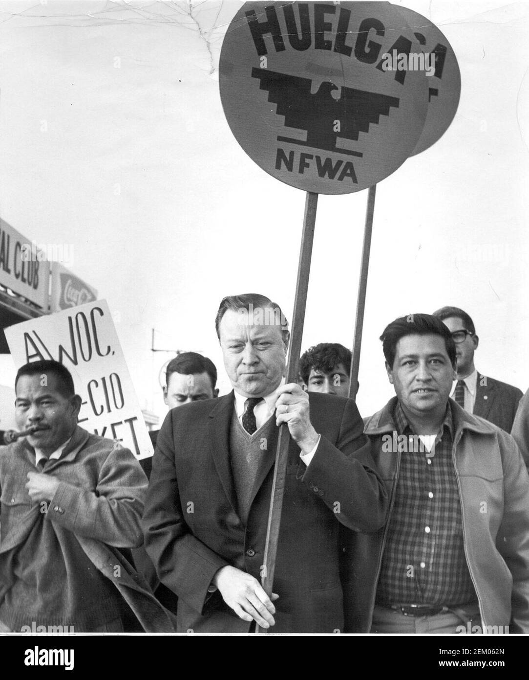 United Auto Workers President Walter Reuther carries the National Farm ...