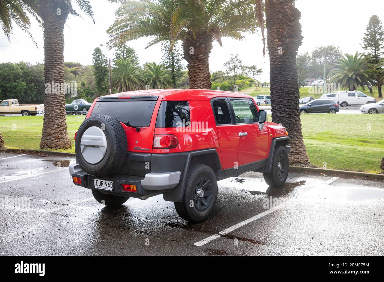 Toyota red f j cruiser hi-res stock photography and images - Alamy