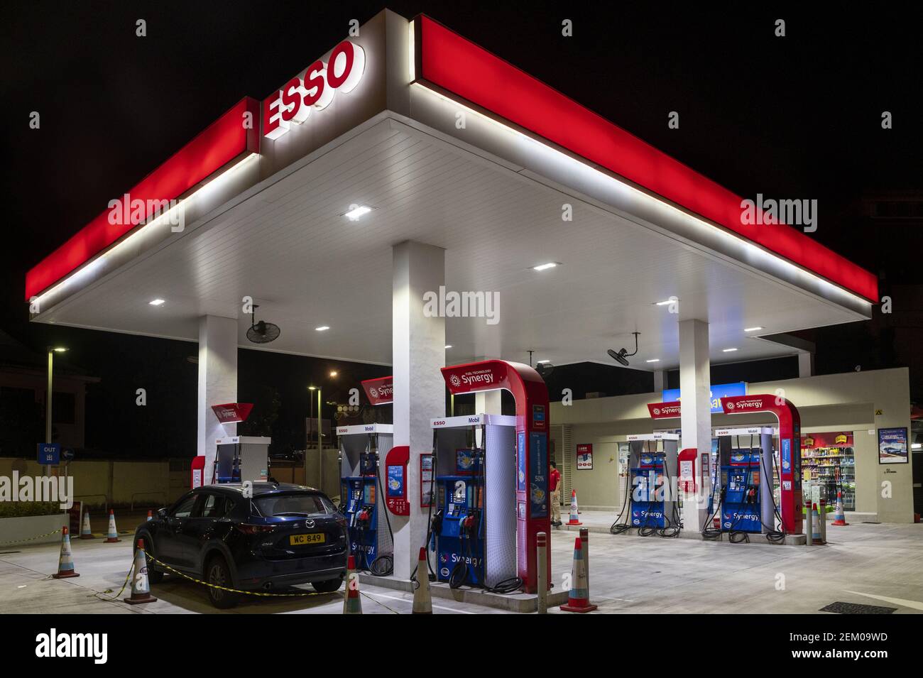 Esso gas and oil station seen in Hong Kong. (Photo by Budrul Chukrut / SOPA Images/Sipa USA ...