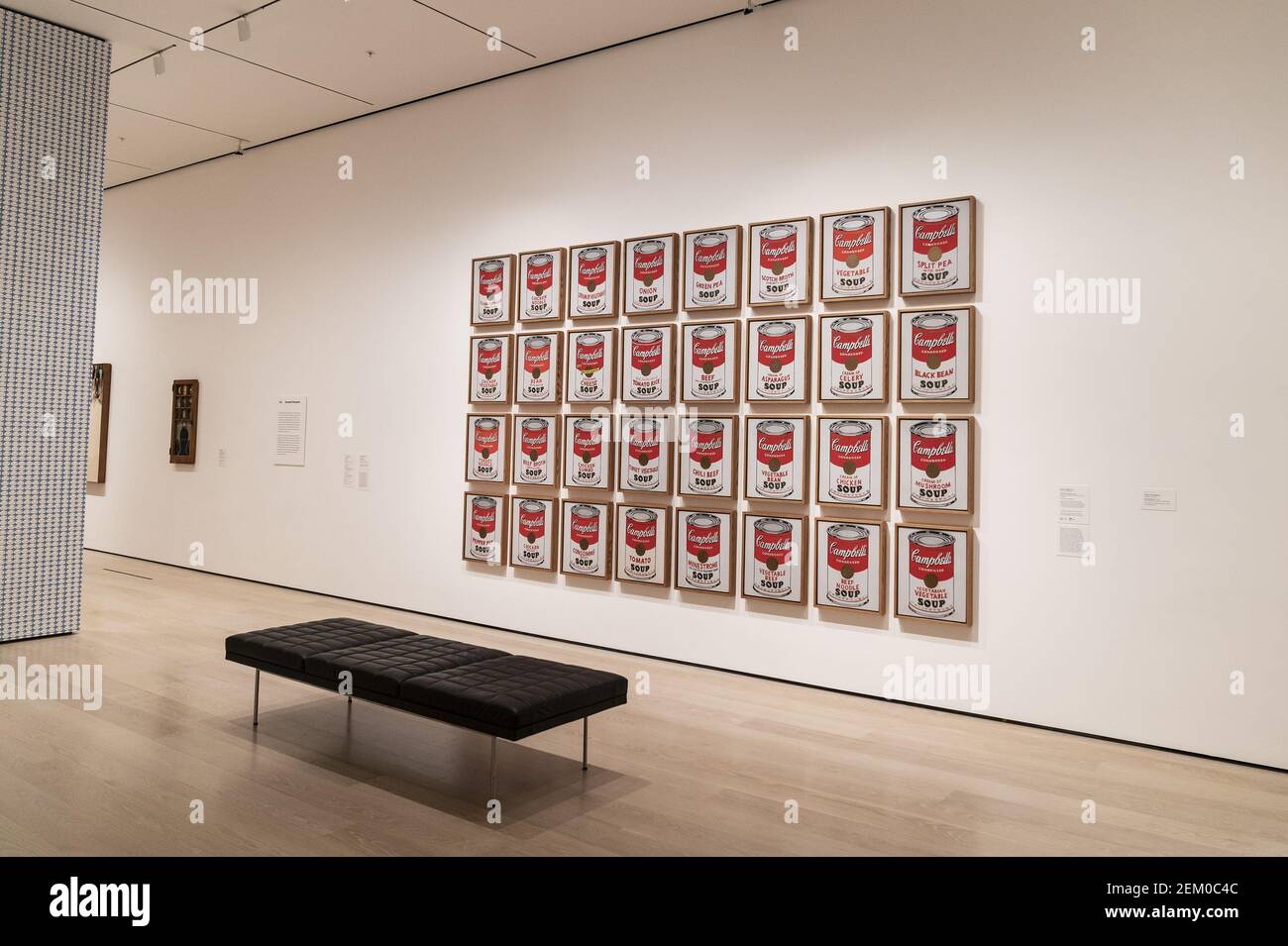 Andy Warhol Campbell's Soup Cans 32 canvases on view during opening of ...