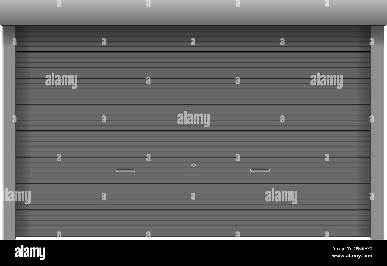 Closed gate in gray Stock Vector Images - Alamy